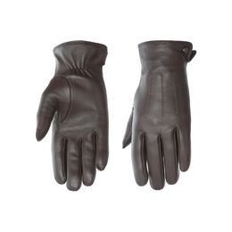 Lederhandschuhe Pearlwood "Travis" Gr. 10, braun (dark brown) Damen Handschuhe Fingerhandschuhe