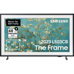 F (A bis G) Samsung LED-Fernseher "GQ32LS03CBU" Fernseher Mattes Display,Austauschbare Rahmen,Art Mode schwarz (eh13 1hts) LED Fernseher