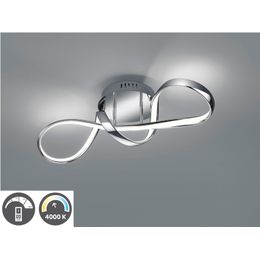 LED Deckenleuchte Trio LEUCHTEN "Perugia" Lampen Gr. Höhe: 22,0 cm, grau (chrom) Designlampe LED Deckenlampen