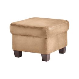 Hocker Home Affaire "Budapest" Gr. B/H/T: 60 cm x 40 cm x 60 cm, NaturLEDER, beige (sand) Home Affaire