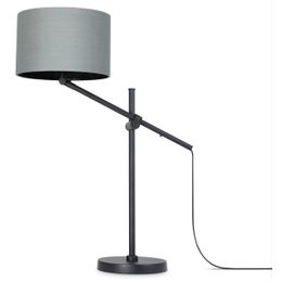 Tischleuchte Paco Home "TOM" Lampen Gr. Ø 28 cm Höhe: 78,1 cm, schwarz (schwarz, grau) Tischlampen