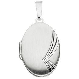 Medallion-Anhänger Jobo "Anhänger Medaillon oval" Schmuckanhänger Gr. Silber 925 (Sterlingsilber), silberfarben (silber 925) Damen Anhänger