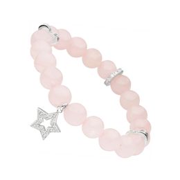 Armband Jobo "Stern" Armbänder Gr. Silikon, rosa (rosa, rosa) Damen Armbänder