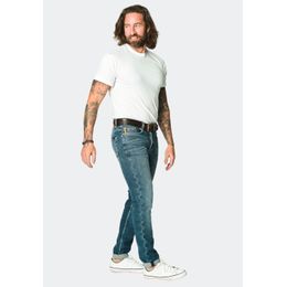 Slim-fit-Jeans FIVE FELLAS "DANNY" Gr. 32, Länge 34, blau (mittelblau 523, 24m) Herren Jeans Slim Fit