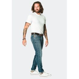 Slim-fit-Jeans FIVE FELLAS "DANNY" Gr. 32, Länge 32, blau (mittelblau 523, 24m) Herren Jeans Slim Fit