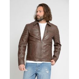 Lederjacke Maze "William", Herren, Gr. M, braun, Obermaterial: 100% Lammleder / Futter: 100% Baumwolle / Ärmelfutter: 100% Polyester, ohne Bündchen, Jacken