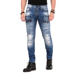 Cipo & Baxx Slim-fit-Jeans CIPO & BAXX Gr. 33, Länge 34, blau (hellblau) Herren Jeans Slim Fit
