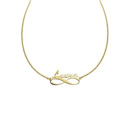 Namenskette Firetti "Schmuck Geschenk Silber 925 Halskette mit deinem Namen" Halsketten Gr. Silber 925 (Sterlingsilber), Länge: 48 cm, gelb (gelbgoldfarben) Damen Namensketten