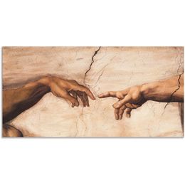 Wandbild Artland "Hände" Bilder Gr. B/H: 150 cm x 75 cm, Alu-Dibond-Druck Religion, 1 St., beige (naturfarben) Kunstdrucke