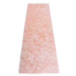 Fellteppich Home Affaire "Dena Hochflor Teppiche" Teppiche Gr. B/L: 90 cm x 250 cm, 60 mm, 1 St., pink Esszimmerteppiche