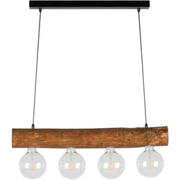 Spot-Light Pendelleuchte SPOT LIGHT "TRABO SIMPLE" Lampen Gr. 4 flammig, Höhe: 110 cm, braun (holzfarben, schwarz) Pendelleuchten und Hängeleuchten