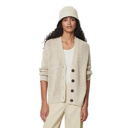 Marc O'Polo Cardigan MARC O'POLO "aus Organic Cotton-Mix" Gr. L, beige Damen Strickjacken Cardigans