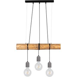 Spot-Light Pendelleuchte SPOT LIGHT "TRABO CONCRETE" Lampen Gr. 3 flammig, Höhe: 140 cm, grau (holzfarben, betongrau, schwarz) Pendelleuchten und Hängeleuchten