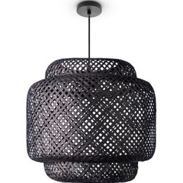 Pendelleuchte Paco Home "KORVI" Lampen Gr. Ø 40 cm Höhe: 37 cm, schwarz Pendelleuchten und Hängeleuchten