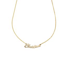 Namenskette Firetti "Schmuck Geschenk Silber 925 Halskette mit deinem Namen" Halsketten Gr. Silber 925 (Sterlingsilber), Länge: 45 cm, gelb (gelbgoldfarben> <gelbgoldfarben) Damen Namensketten