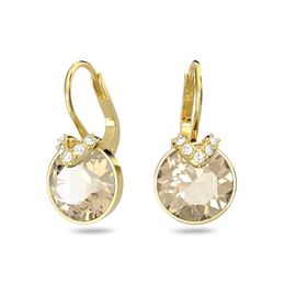 Paar Ohrhänger Swarovski "Bella V Drop-Ohrhänger, Rundschliff, 5662093, 5662114" Ohrringe Gr. Metall, gelb (gelbgoldfarben, goldfarben, goldfarben) Damen Ohrhänger