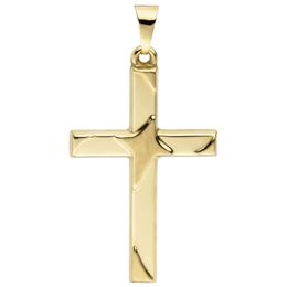 Kreuz-Anhänger Jobo "Anhänger Kreuz" Schmuckanhänger Gr. Gelbgold 375, gelb (gelbgold 375) Damen Anhänger