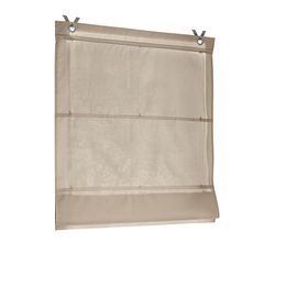 Raffrollo HEINE HOME Raffrollos Gr. 210 cm, Ösen, 80 cm, beige (natur) Raffrollos halbtransparent