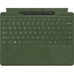 Microsoft Tastatur mit Touchpad "Surface Pro Signature Keyboard Slim Pen 2" Tastaturen grün (forest) Tastaturen