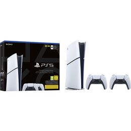 Playstation 5 Spielekonsole "Digital Edition (Slim) inkl. zweitem DualSense Wireless-Controller" Spielekonsolen weiß Playstation 5