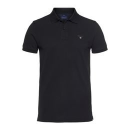 Poloshirt Gant "REGULAR ORIGINAL PIQUE SS RUGGER" Gr. XL (54), schwarz (black) Herren Shirts Kurzarm