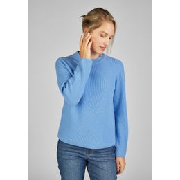 Strickpullover Rabe "Rabe Pullover" Gr. 40, blau (hellblau) Damen Pullover Rollkragenpullover