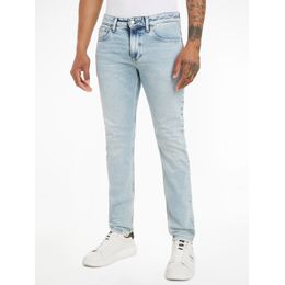 Slim-fit-Jeans Calvin Klein Jeans "SLIM TAPER" Gr. 31, Länge 34, blau (light denim) Herren Jeans Tapered-Jeans in klassischer 5-Pocket-Form