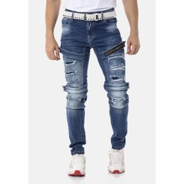 Cipo & Baxx Straight-Jeans CIPO & BAXX Gr. 40, Länge 34, blau Herren Jeans Straight Fit