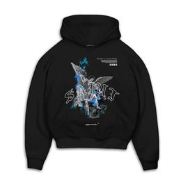 Mj Gonzales Sweatshirt 'SAINT V.1' Herren Gr&ouml;&szlig;e M blau / grau / schwarz / wei&szlig;