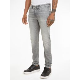 Slim-fit-Jeans Calvin Klein Jeans "SLIM TAPER" Gr. 31, Länge 34, grau (denim grey) Herren Jeans Tapered-Jeans in klassischer 5-Pocket-Form