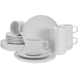 Creatable Kaffeeservice Chef Collection (18-tlg), 6 Personen, Porzellan, Service, nordisches Design, 18 Teile, für 6 Personen, weiß