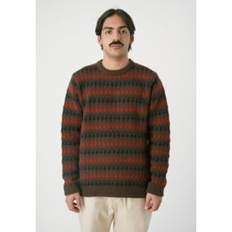 Strickpullover Cleptomanicx "Trio" Gr. M, braun (mole) Herren Pullover Rundhalspullover