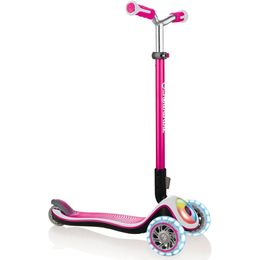 Dreiradscooter Globber "ELITE PRIME, mit Leuchtrollen und Leuchtdeck" Scooter pink Scooter