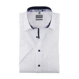 Kurzarmhemd OLYMP "Luxor Comfort Fit" Gr. 40, N-Gr, weiß Herren Hemden Kurzarm