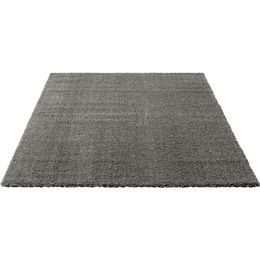 Hochflor-Teppich MERINOS "Loja Shaggy 80320" Teppiche Gr. B/L: 160 cm x 230 cm, 35 mm, 1 St., grau (anthrazit) Esszimmerteppiche