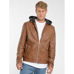 Lederjacke Maze "42020525", Herren, Gr. 3XL, braun (cognac), Obermaterial: 100% Lammleder; Futter: 100% Baumwolle; &Auml;rmelfutter: 100% Polyester, ohne B&uuml;ndchen, Jacken