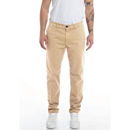 Chinohose Replay "Chino BRAD" Gr. 30, Länge 30, grün (lt khaki) Herren Hosen Business