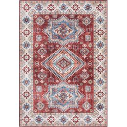 Teppich NOURISTAN "Gratia" Teppiche Gr. B/L: 120 cm x 160 cm, 5 mm, 1 St., rot (rubinrot) Orientalische Muster