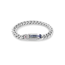 Armband Tommy Hilfiger "Schmuck Edelstahl Armschmuck Panzerkette" Armbänder Gr. Edelstahl, weiß (edelstahlfarben, blau, rot, weiß) Herren Hochzeitsmode