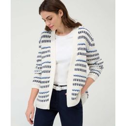 Strickjacke Brax "Style ANIQUE" Gr. 38, blau Damen Strickjacken