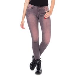 Cipo & Baxx Bequeme Jeans CIPO & BAXX Gr. 26, Länge 34, rosa Damen Jeans