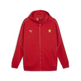 Sweatjacke Puma "Scuderia Ferrari Race Motorsport Sweat-Kapuzenjacke Herren" Gr. L, rot (rosso corsa red) Herren Sweatjacken Sweatshirts