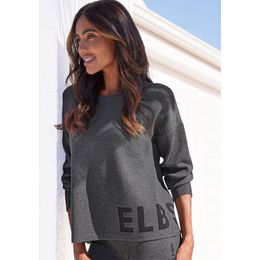 Strickpullover ELBSAND "-Loungesweatshirt" Gr. 32/34, grau (anthrazit) Damen Pullover Strandpullover