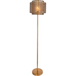 Stehlampe BY RYDENS "Hermine" Lampen Gr. 1 flammig, goldfarben (messingfarben matt) Standleuchte Stehlampe Standleuchten