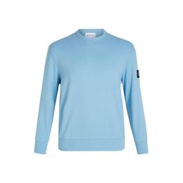 Sweatshirt Calvin Klein Jeans Plus "PLUS BADGE CREW NECK" Gr. 6XL (64), blau (dusk blue) Herren Sweatshirts