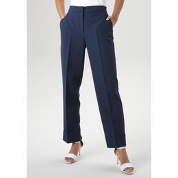 Anzughose Aniston SELECTED Gr. 36, N-Gr, blau (dunkelblau) Damen Hosen Stoffhosen