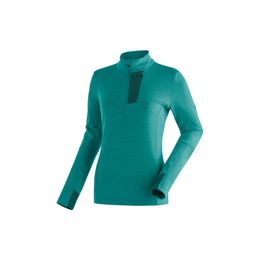 Funktionsshirt Maier Sports "Skutvik HZ W" Gr. 46, grün (seegrün) Damen Shirts Funktionsshirts