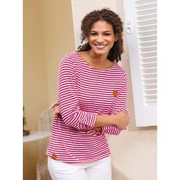 T-Shirt Casual Looks "Shirt" Gr. 54, rot (rot, weiß, geringelt) Damen Shirts Jersey