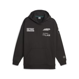 Kapuzensweatshirt Puma "Mercedes-AMG Petronas Motorsport Garage Crew Hoodie Herren" Gr. M, schwarz (black) Herren Sweatshirts