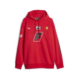 Sweatshirt Puma "Scuderia Ferrari Race Garage Crew Hoodie Herren" Gr. L, rot (rosso corsa red) Herren Sweatshirts